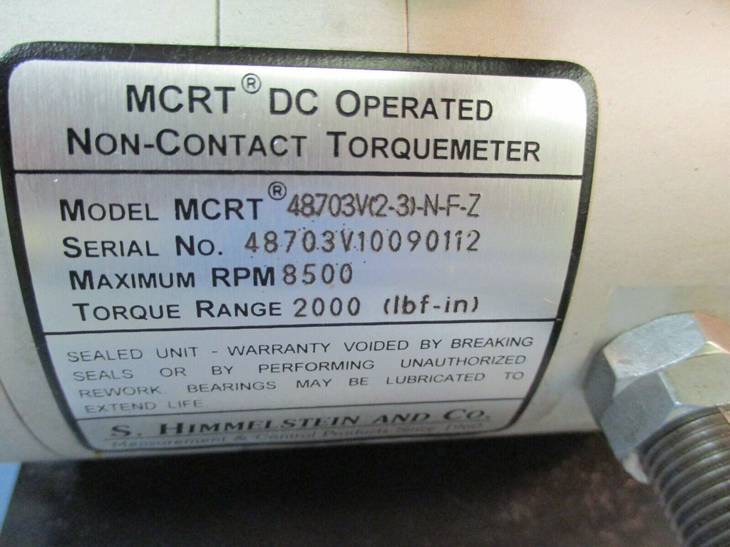 MCRT DC Operated Non-Contact Torquemeter Model MCRT 48703V(2-3)-N-F-Z ...