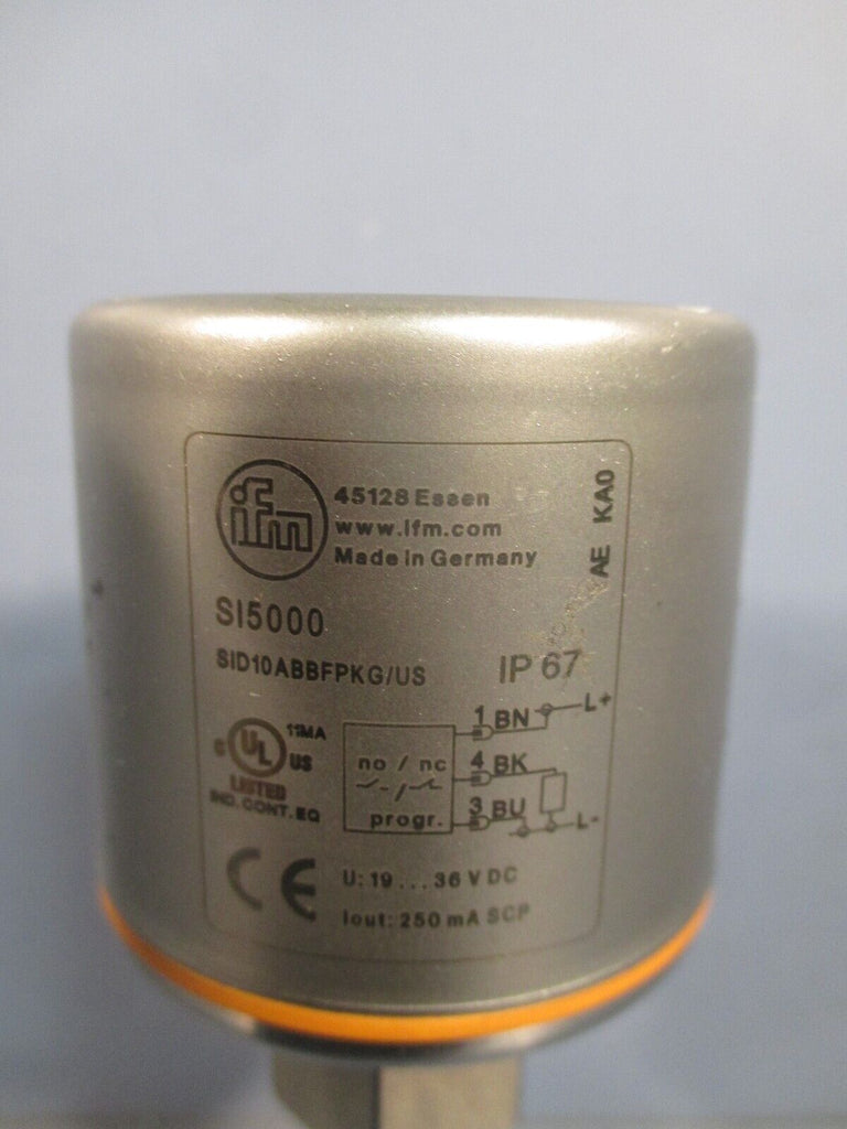 IFM SCALE DISPLAY FLOW SWITCH MONITOR 19-36VDC SI5000 SID10ABBFPKG/US ...