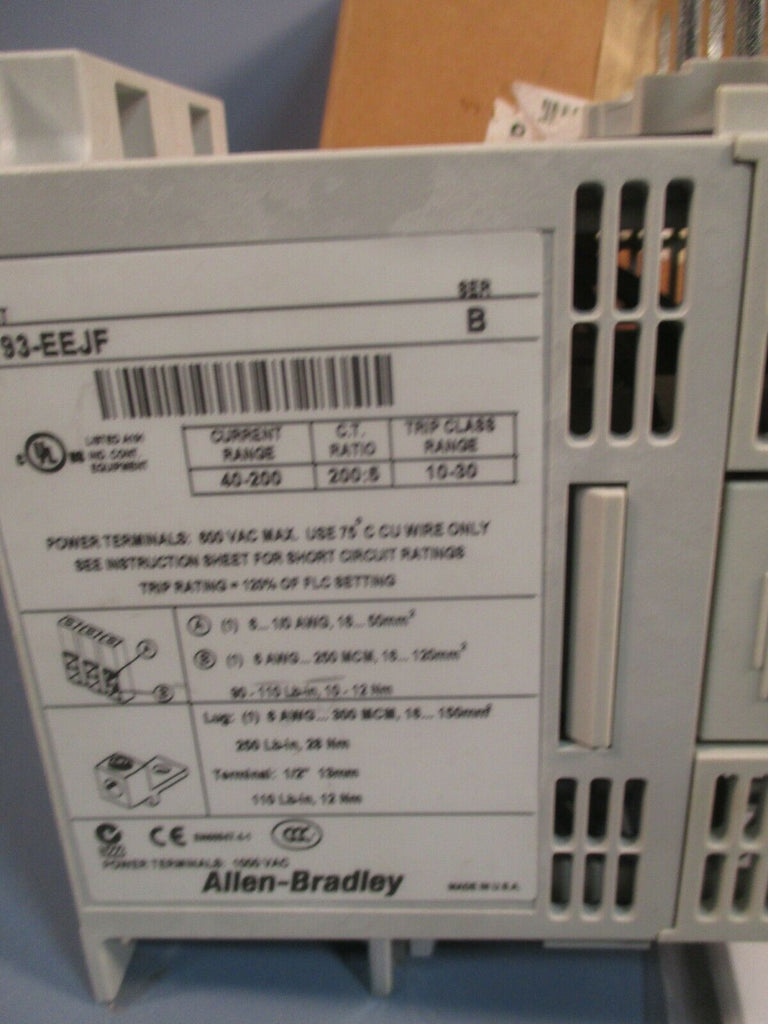 Allen-Bradley E1 Plus Solid State Overload Relay Series B 193-EEJF | eTech Surplus