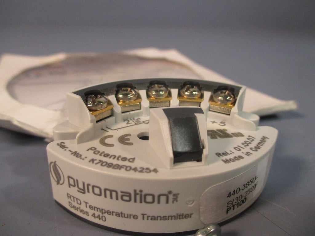 Pyromation RTD Temperature Transmitter Series 440 440-385U-S(30-230)F ...