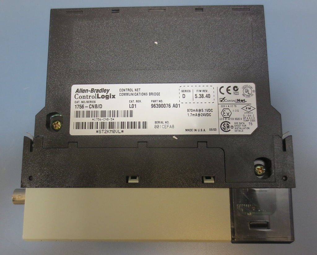 Allen Bradley ControlLogix ControlNet Communications Bridge 1756-CNB/D ...