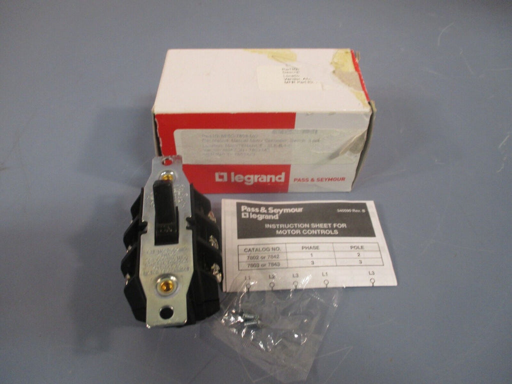 Legrand Manual Control Switch 30A, 3-Phase, 3-Pole, 600V, 20HP - Black ...