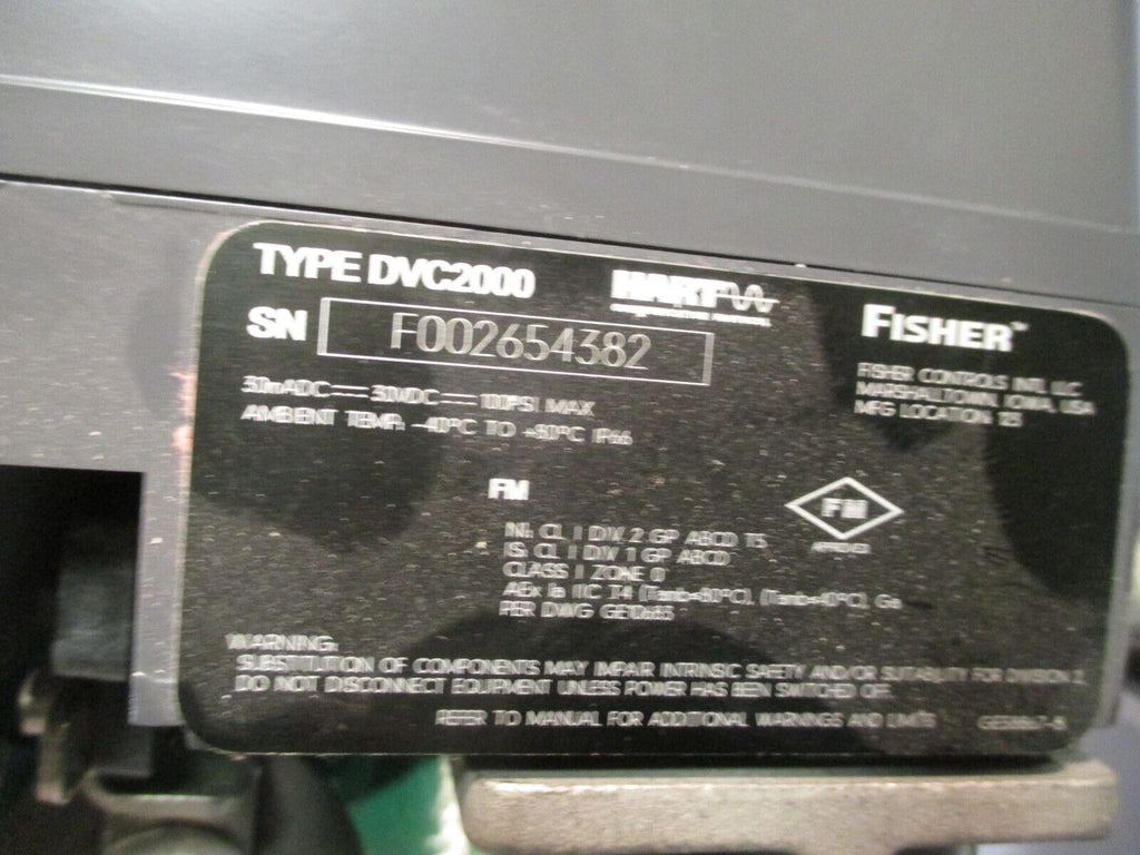 FISHER FIELDVUE BAUMANN 24588 PNEUMATIC VALVE F002654382 DVC2000 | eTech Surplus