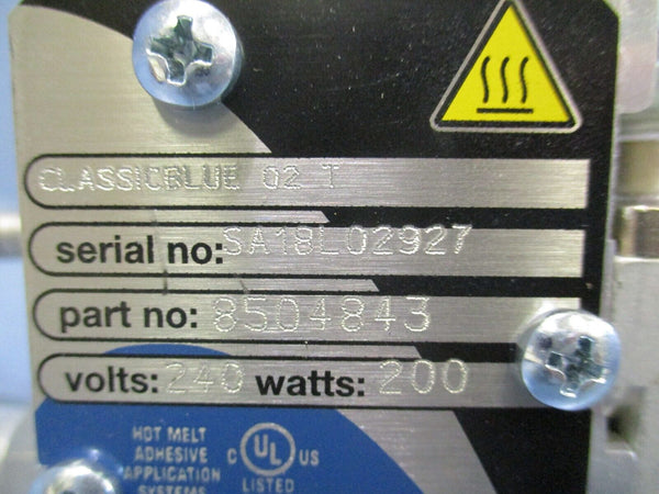 Nordson 8504843 Classic Blue 02T Hot Glue Gun Module New | eTech Surplus