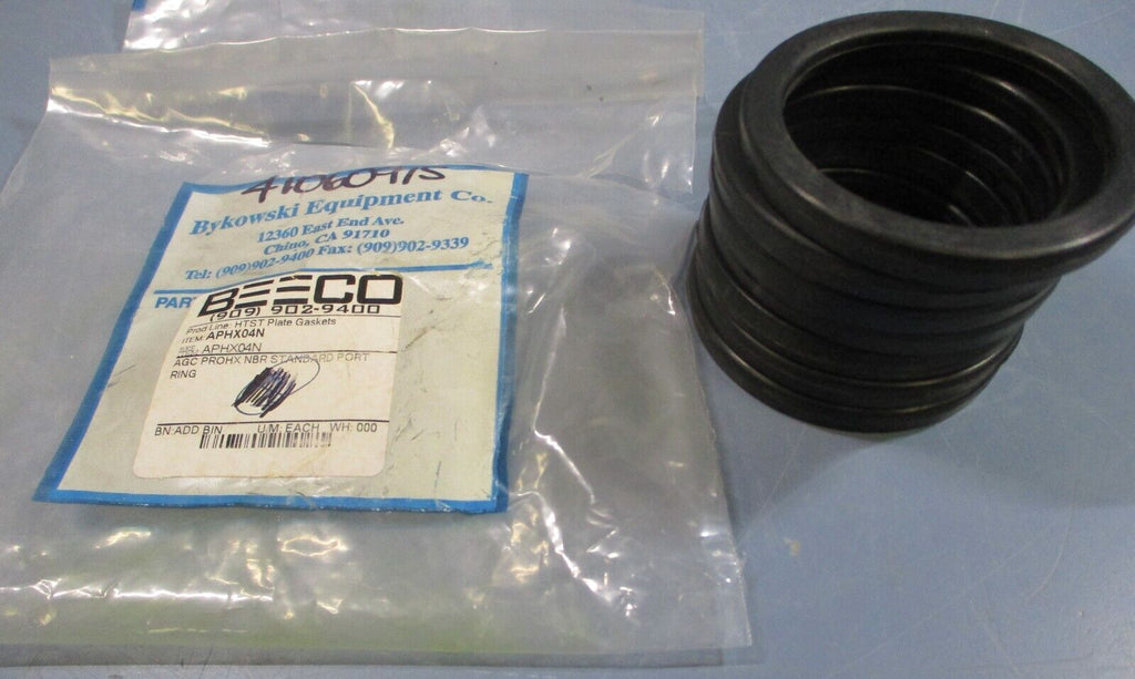 (Lot of 7) Beeco APHX04N HTST Plate Gasket AGC PROHX NBR Standard Port ...