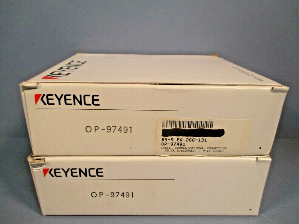Keyence Connector Cable 4 Wire M12 Socket (Lot of 2) OP-97491 | eTech ...