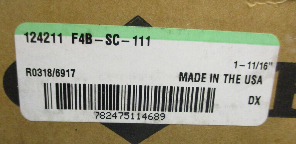 Dodge 124211 F4B-SC-111 4 Bolt Flange Bearing 1 11/16" Bore | eTech Surplus