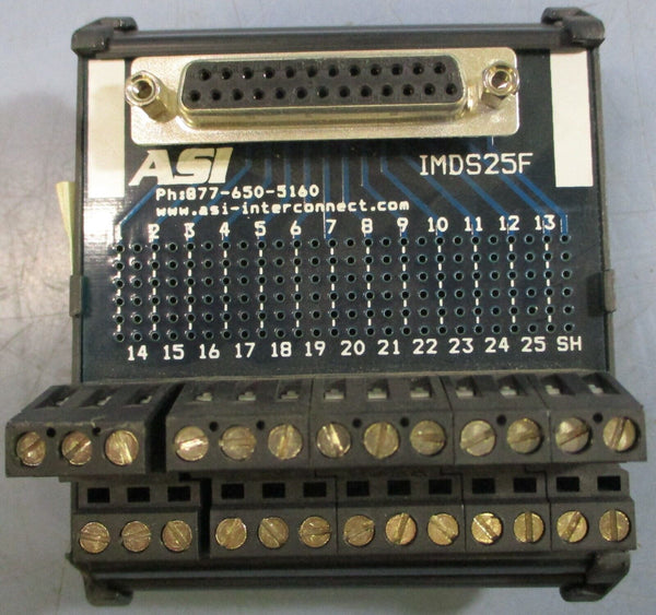 (Lot of 3) ASI IMDS25F Compact 25 Pin Interface Module | eTech Surplus