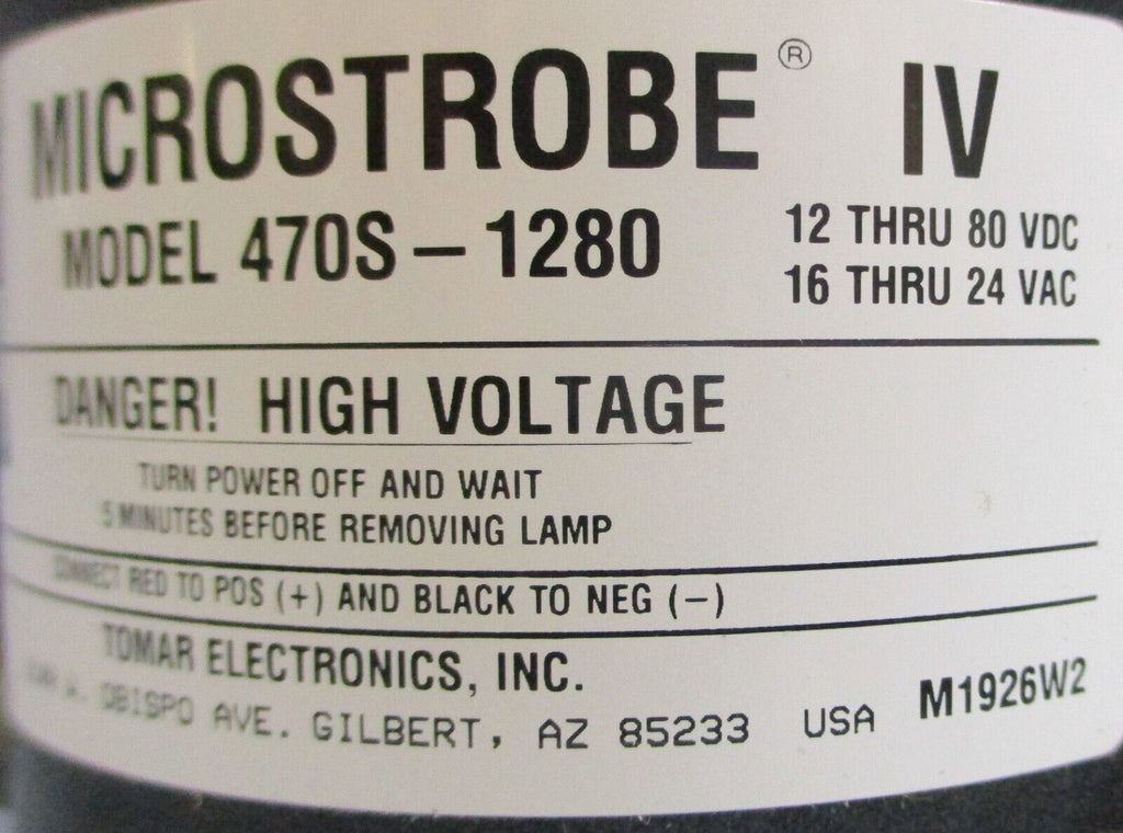 Tomar Electronics Microstrobe IV 470S-1280 Red Strobe Light 12-80VDC 1 ...