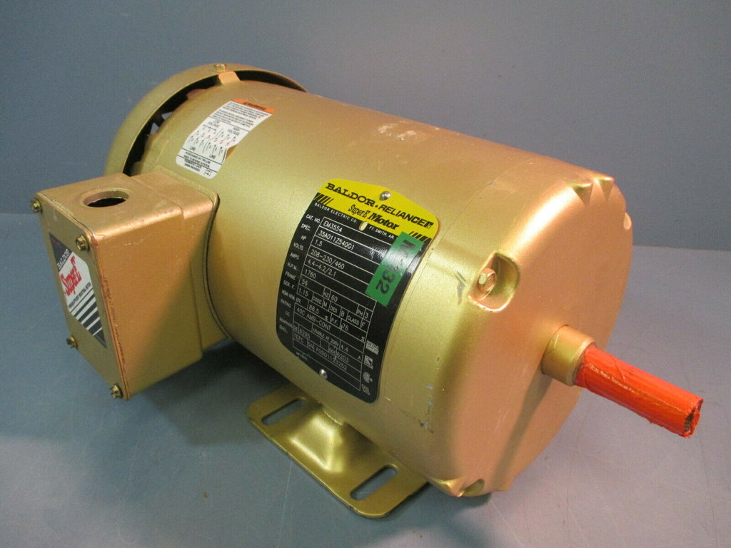 BALDOR-RELIANCE GENERAL PURPOSE SUPER-E-MOTOR EM3554 1.5 HP | eTech Surplus