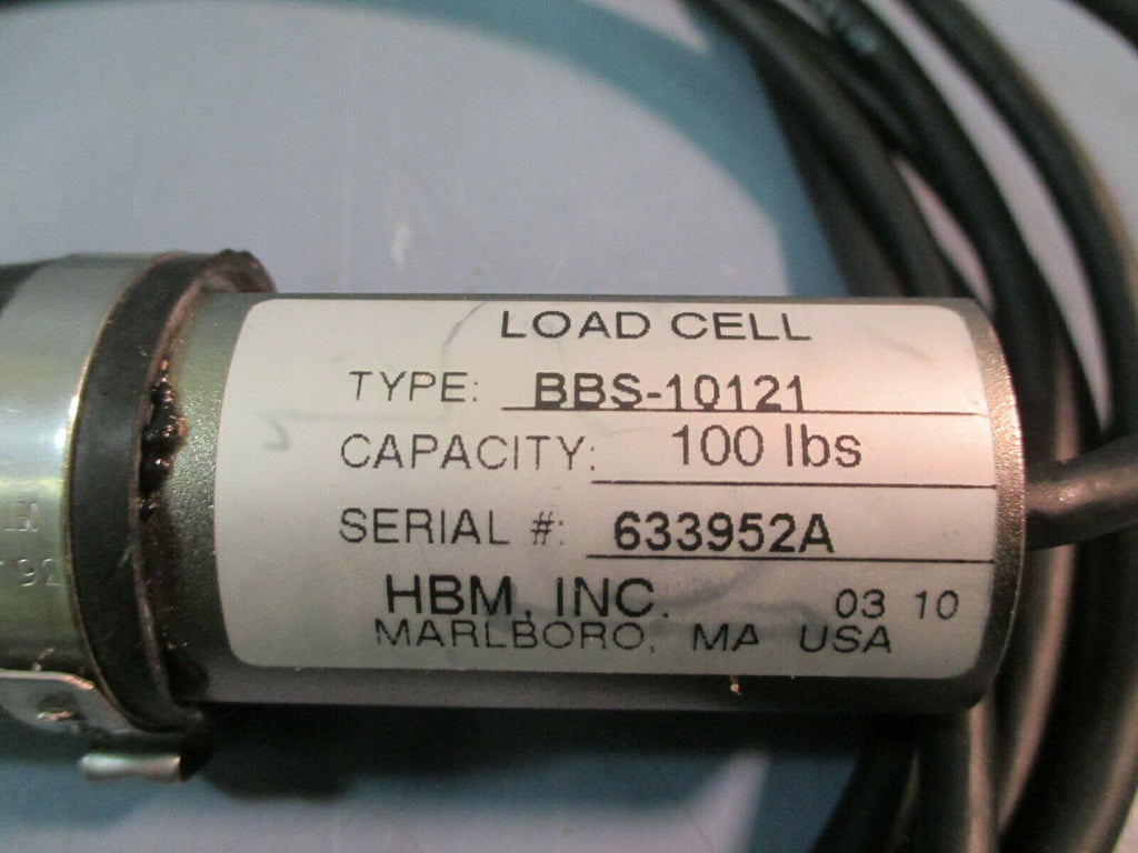 HBM LOAD CELL 100lbs CAPACITY BBS-10121 | eTech Surplus